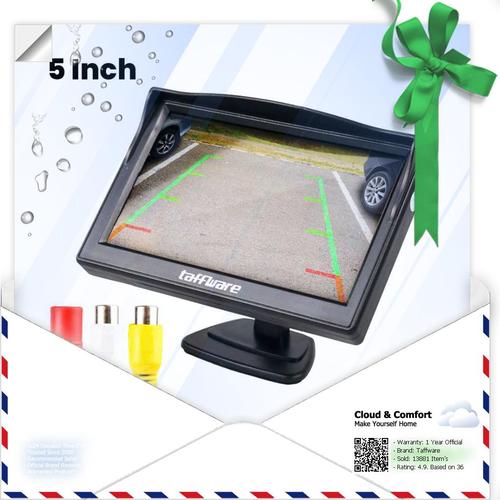 Promo Taffware Monitor Rear View Parkir Mobil TFT LCD 5 Inch - Hitam ...