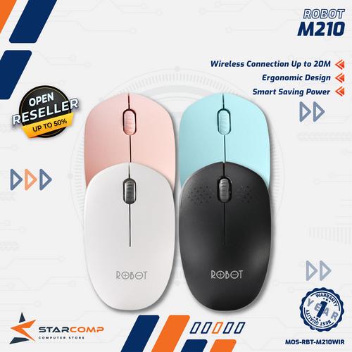 Jual Mouse Wireless Robot M210 2.4G Optical Mouse Original M 210 ...