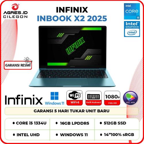 Promo Infinix Inbook X2 2025 Intel Core i5 1334U 16GB 512 SSD Windows ...