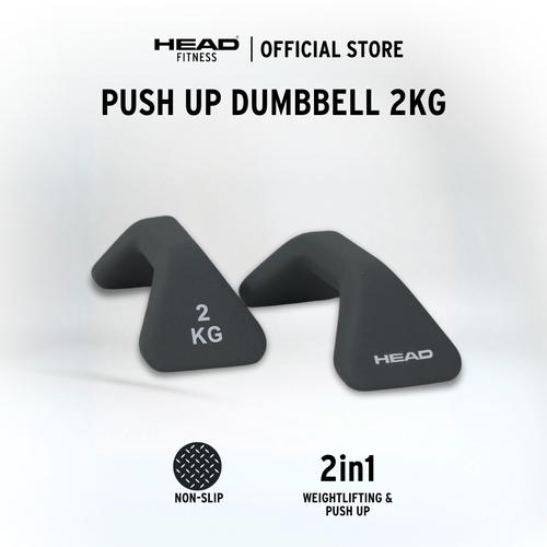 Promo Alat Fitness Olahraga Angkat Beban Barbel HEAD Push-Up Dumbbell 2 ...