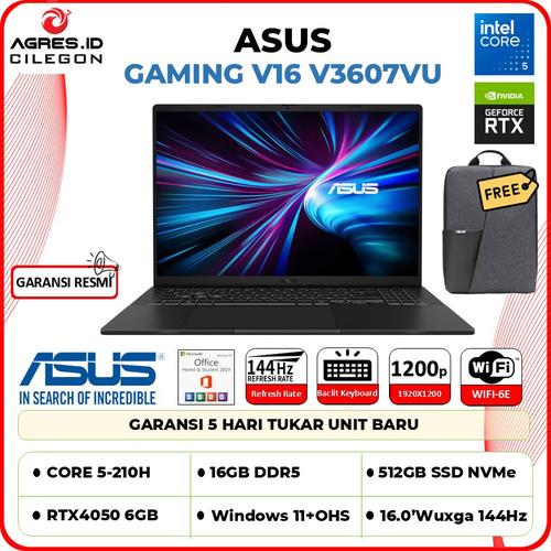 Promo Asus Gaming V16 V3607VU Intel Core 5-210H RTX4050-6GB RAM 16GB ...