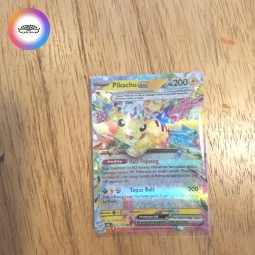 Promo Pikachu EX Terastal RR Pokemon TCG Indonesia sv8s 055/182 - Kota ...