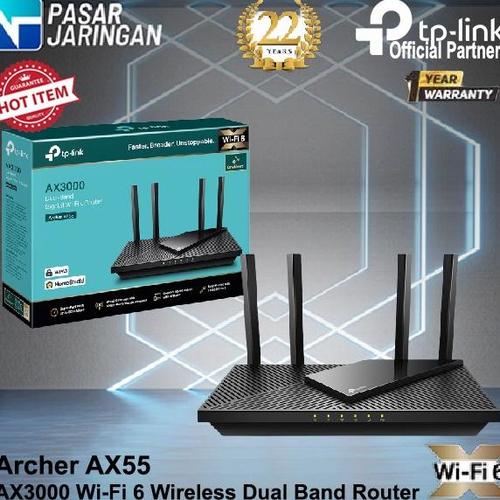 Jual TP-LINK Archer AX55 AX3000 Dual Band Gigabit Wi-Fi 6 Router - AX55 ...