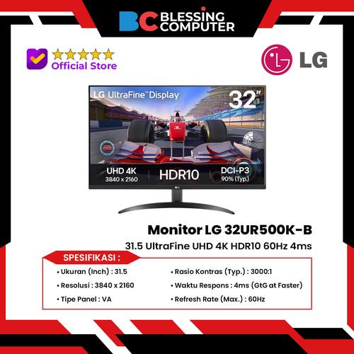 Promo Monitor LG 32UR500K-B 31.5 UltraFine UHD 4K HDR10 60Hz 4ms Cicil ...