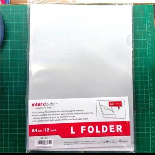 Jual map plastik/map L A4 inter x folder/clear sleeves/1 pack 12pcs ...