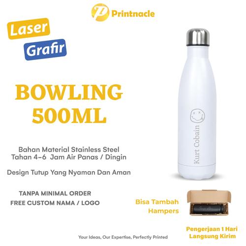 Jual Tumbler Custom Bowling 500ml Cetak Laser Grafir Logo Botol Minum ...