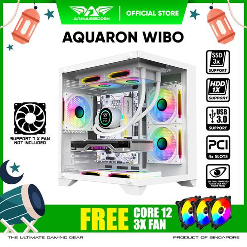 Jual Casing Gaming Armaggeddon Aquaron WIBO M-ATX with Front Panel and ...