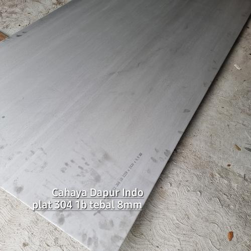 Jual PLAT STAINLESS 304 1B TEBAL 8mm FEET 4X8 / PLAT 304 1B 8mm x ...