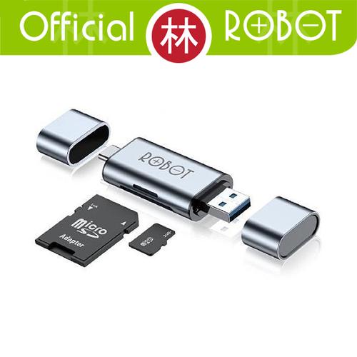 Promo Robot CR202S Card Reader 2 in 1 USB 3.0 Type-C OTG Memory Card ...