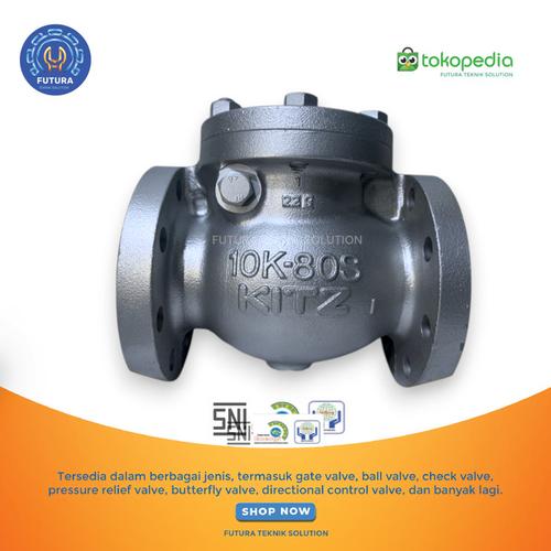 Jual Check Valve Kitz 6" inch Kitz cast iron flange DN150 jis 10k ...