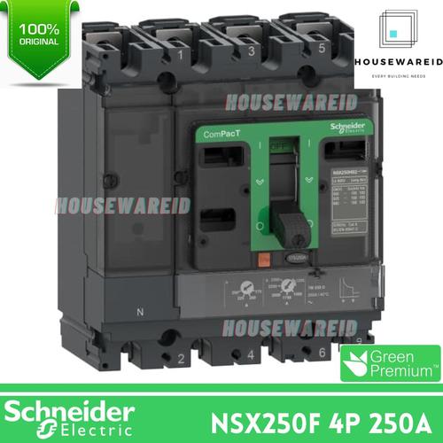 Promo MCCB 4 Phase 250 Ampere Schneider NSX250F C25F6TM250 / MCCB 4p ...