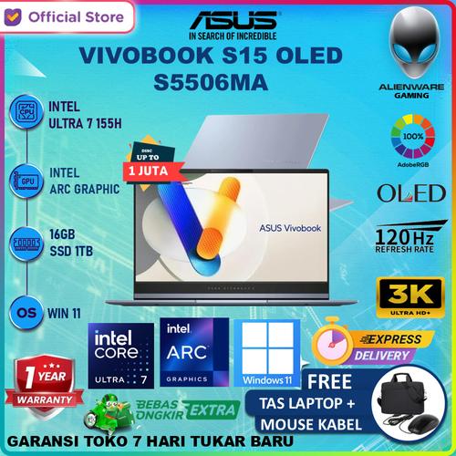 Promo Asus Vivobook S15 OLED S5506MA Intel Ultra 7 155H 16GB 1TB W11 15 ...