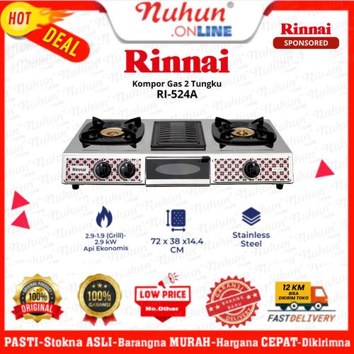 Jual Kompor Gas 2 Tungku Rinnai RI 524A Original Pabrik - Kab. Cianjur ...