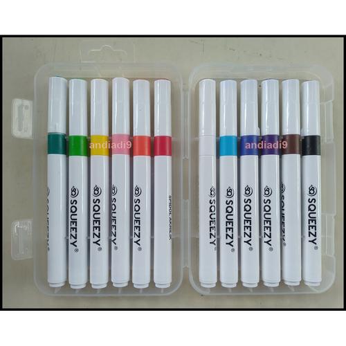 Jual SPIDOL ACRYLIC AKRILIK MARKER SQUEEZY SA-SQ7712 PERMANENT WARNA 1 ...