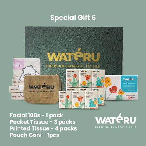 Promo Wateru Premium Bamboo Tissue / Tisu Bambu - Special Gift Box 6 (1 ...