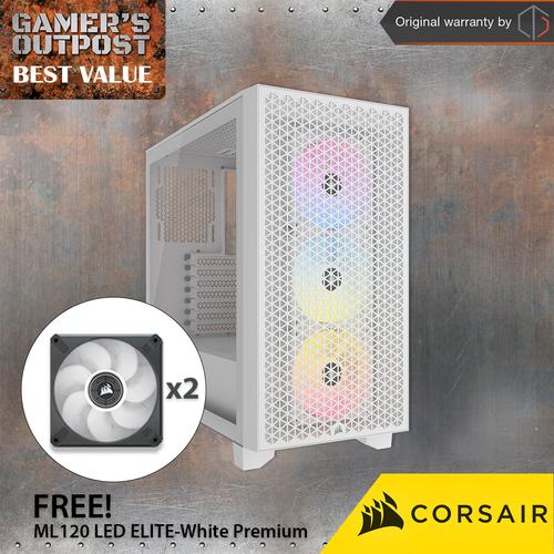 Promo CORSAIR 3000D RGB AIRFLOW Mid-Tower ATX PC Case - Putih Cicil 0% ...