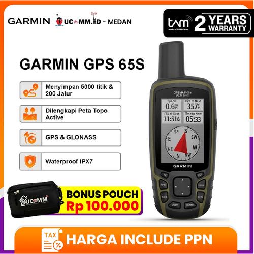 Promo Garmin 65s GPS 65 s MAP Multi Band GNSS Peta Topo Active Original ...