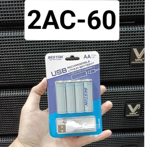 Jual Baterai Beston 2AC60 Baterai A2 Rechargeable Baterai Chas 2200mWh ...
