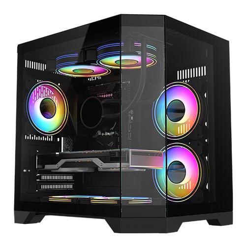 Jual PC CASE NYK NEMESIS RUNE FC8 BLACK (3 FAN RGB) MATX - Kota ...