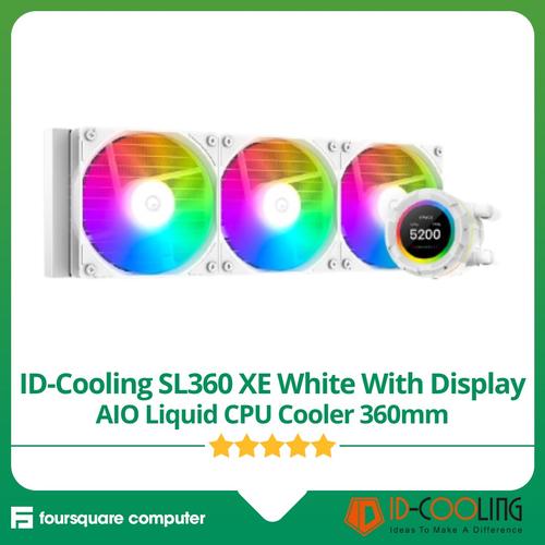 Jual ID-Cooling SL360 XE White With Display AIO Liquid CPU Cooler 360mm ...