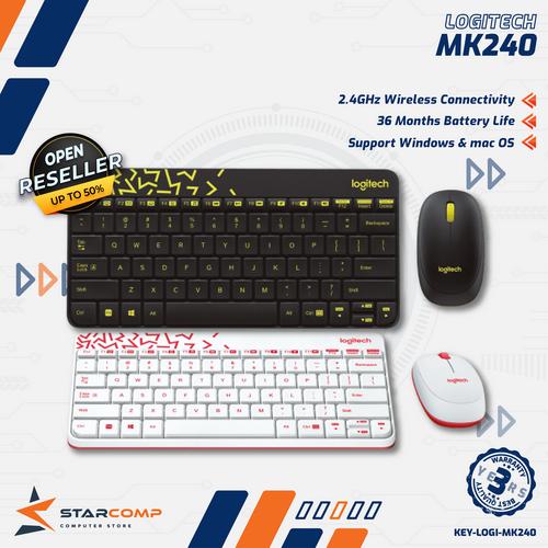 Jual Logitech Wireless Combo MK240 Nano Mouse Keyboard Bundle - Putih ...
