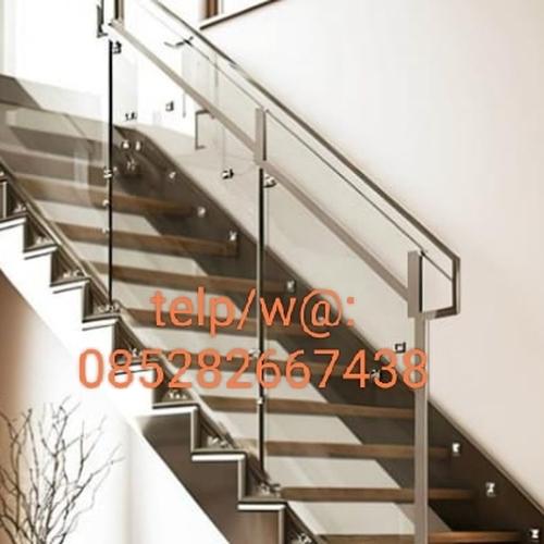 Jual Railing tangga stainless kaca 12 mm - Jakarta Barat - Aluminium ...