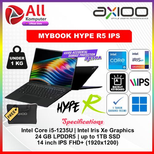 Promo Axioo Hype R5 i5-1235U RAM 24GB SSD 512GB, Layar 14” FHD IPS ...