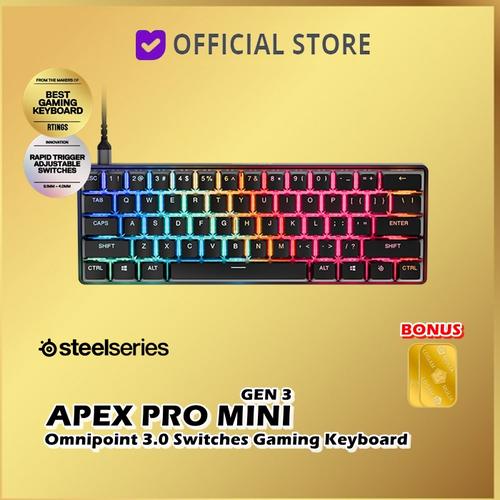 Promo Steelseries Apex Pro Mini Gen 3 Omnipoint 3.0 Switches Gaming Keyboard Steel Series GEN3 ...