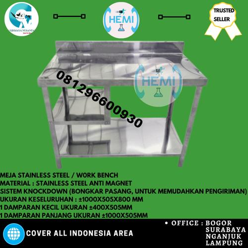 Jual 105x505 MEJA STAINLESS STEEL / WORK BENCH DAPUR KANTOR ...