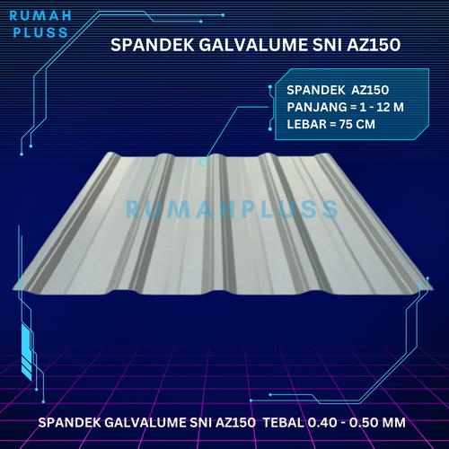 Jual Spandek Galvalum SNI AZ150 L ef 75 Cm 0.40 0.45 0.50 mm Area ...