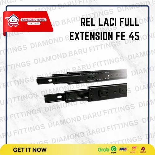 Jual Rel Laci Full Extension / Rel Double Track FE 45 - 30cm - Kota ...