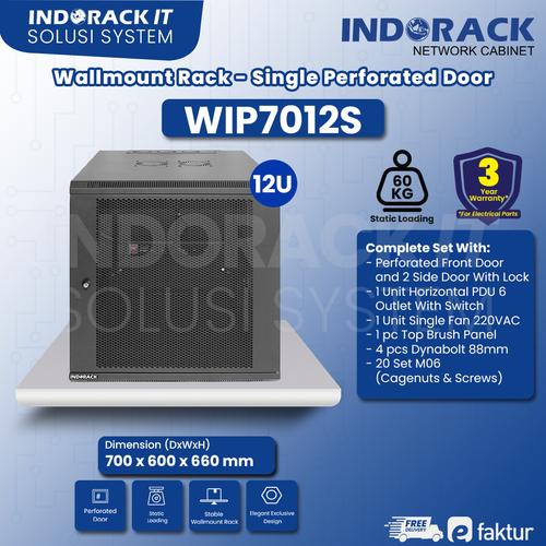Jual Wallmount Rack INDORACK Perforated 12U Depth 700mm Rak Server ...