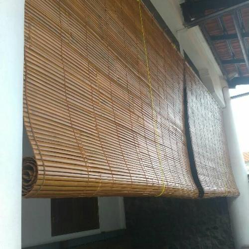Jual CUSTOM - Krey bambu original bilah tebal ada ruas mata bambu kerai ...