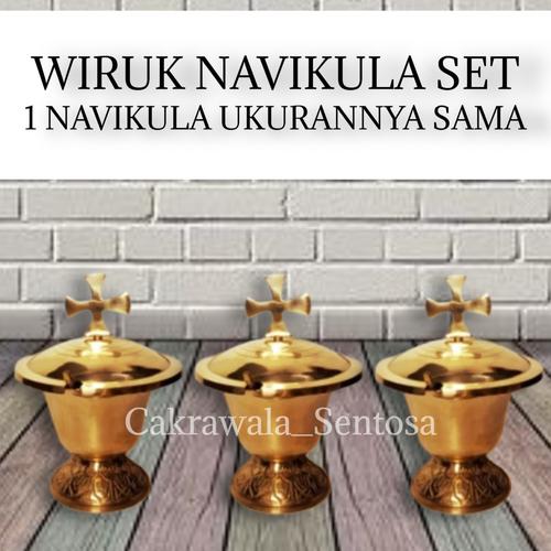 Jual Wiruk Navikula Katolik Set Bahan Kuningan Tersedia 3 Ukuran ...