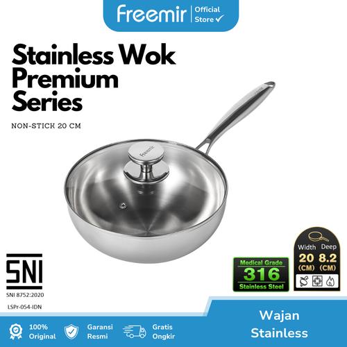 Promo [NEW] freemir Panci Stainless 316 20 Cm Zero Coating Pan Panci ...