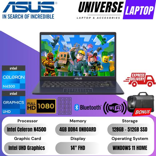 Jual Laptop Asus Vivobook GO 14 E410KA Intel Celeron N4500 Ram 4GB 512GB SSD FHD Numberpad ...