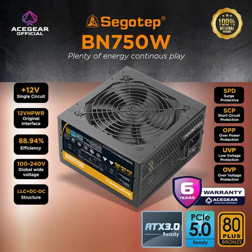 Promo SEGOTEP BN750W (750W 80PLUS BRONZE PSU Flat Cable Non Modular ...