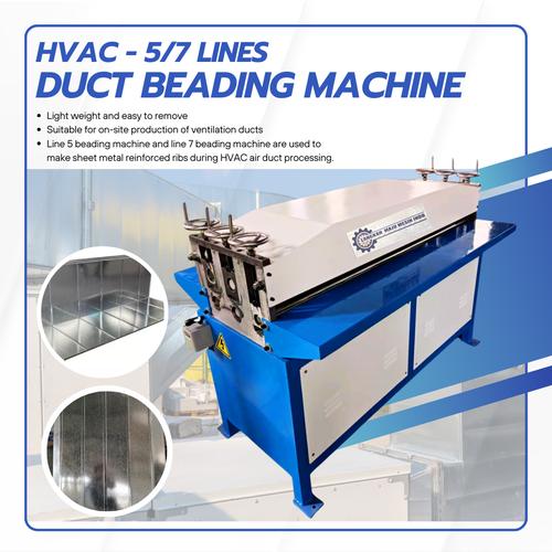 Jual HVAC Duct Beading Machine - Sheet Metal HVAC Air Duct 5 / 7 Line ...