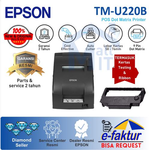 Promo PRINTER EPSON TMU 220 B TM U220B TMU220B TMU-220B AUTO CUTTER ...