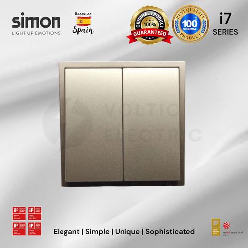 Jual Saklar Seri Intermediate Simon I7 Champagne Saklar Double Saklar 2 ...