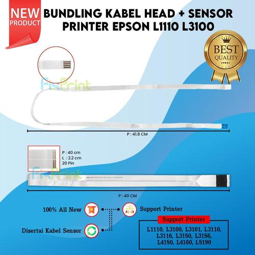 Jual PAKET Kabel Print Head + Sensor Epson L1110 L3110 Flexible Cable ...