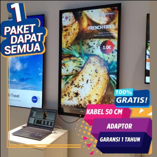 Jual neon box slim light menu untuk dekorasi - A4 (21x30), Plus ...
