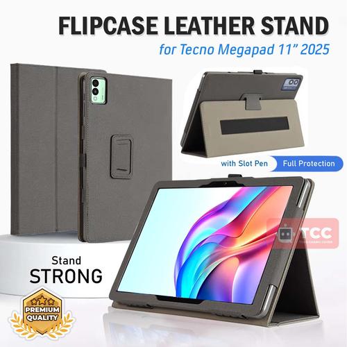Jual Smart Case Tecno Megapad 11 inch 2025 Flip Stand PU Leather Full ...