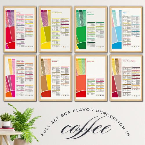 Jual Poster Coffee Tasting SCA – Full Set 8 Bagian Lengkap Roda Rasa ...