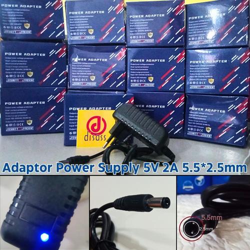 Jual Adaptor Power Supply 5V 1A 2A Jack 5.5mm 2.5mm HTB Netlink ...