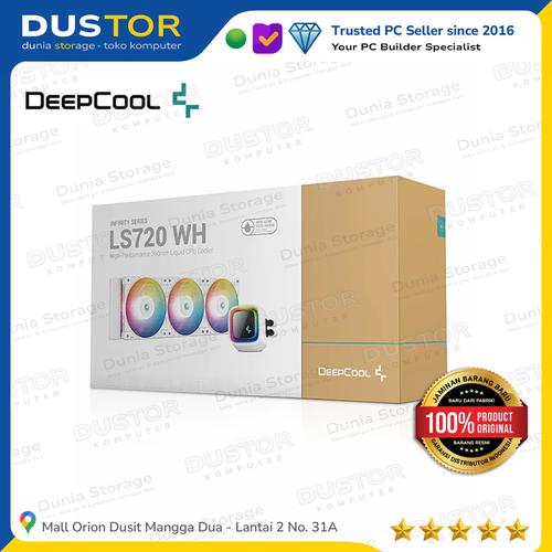 Promo DEEPCOOL LS720 WHITE | 360mm Premium ARGB Liquid CPU Cooler Cicil ...
