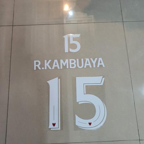 Jual R. Kambuaya #15 Timnas Indonesia Home Away 2025/2026 Nameset ...