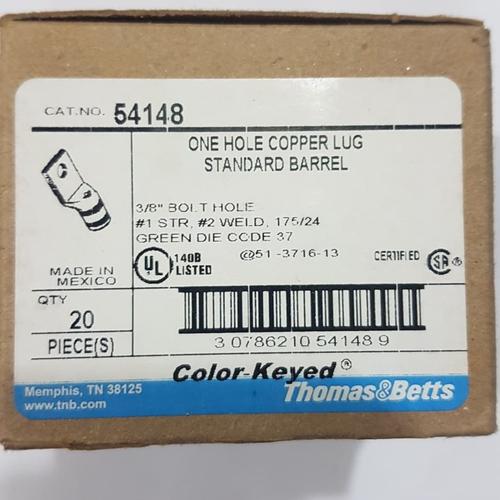 Jual T&B Thomas & Betts Kabel Skun Copper Cable Lug One Hole 54148 ...
