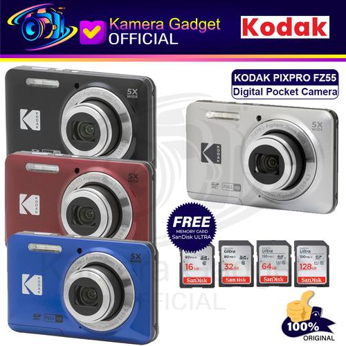 Promo KODAK PIXPRO FZ55 Digital Camera / Kamera Pocket FZ 55 - Hitam, PAKET STANDAR Cicil 0% 3x ...