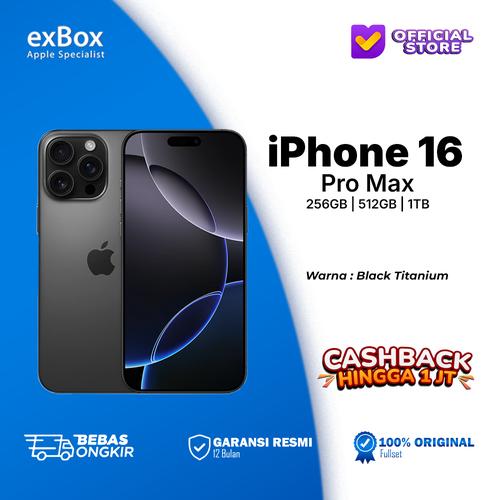Promo Apple iPhone 16 Pro Max 256GB 512GB 1TB Garansi Resmi iBox - 256GB, Natural Cicil 0% 3x ...